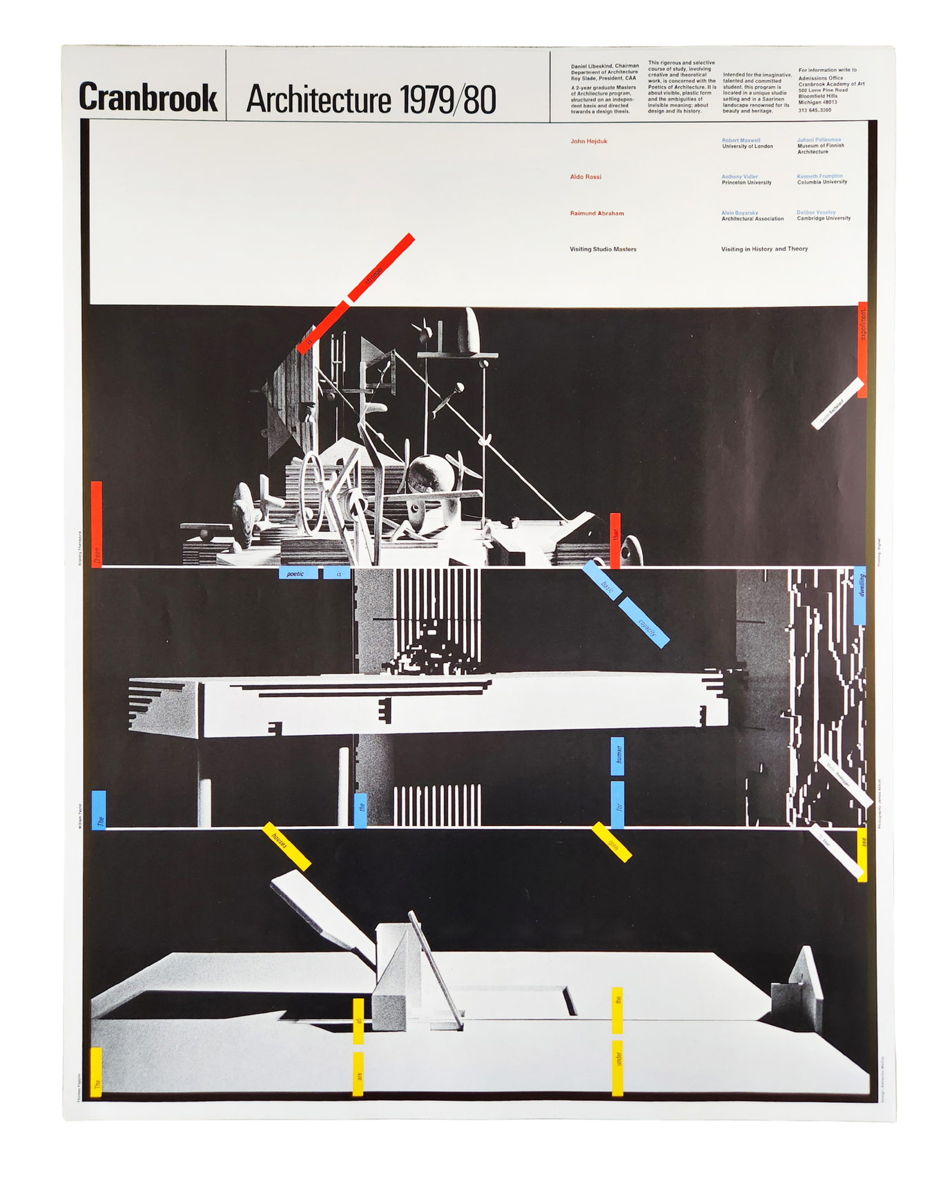 Cranbrook Architecture Poster 1979/80 – Libeskind Shop